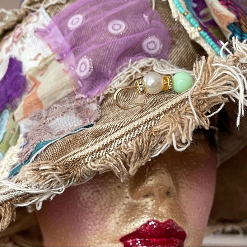 Upcycled Hat Tie Died Uniquely Designed Tan Cotton Bucket Hat New Size ...