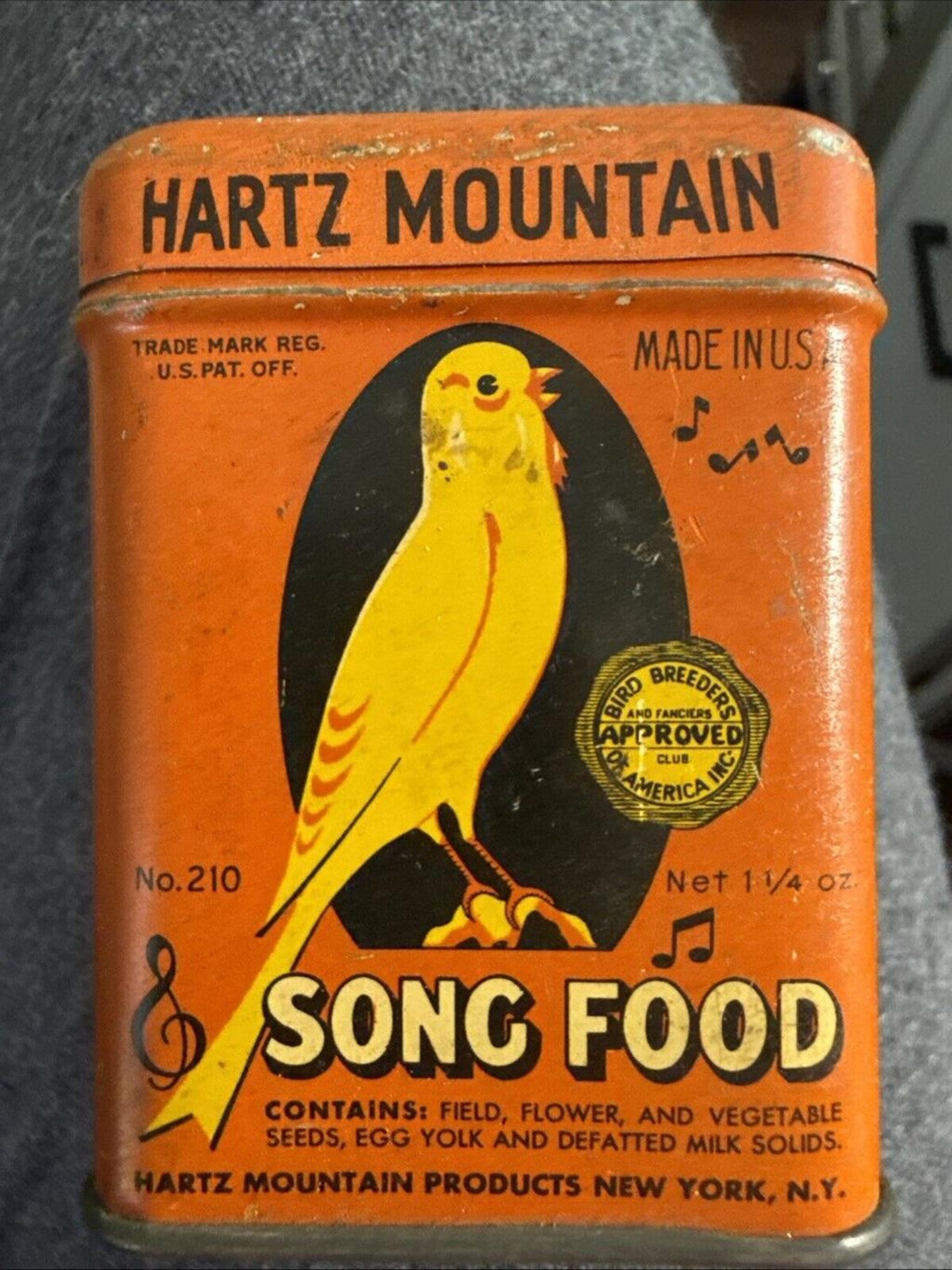 Hartz Mountain Song Food Tin, Canary / Bird Food New York No. 210 - Etsy