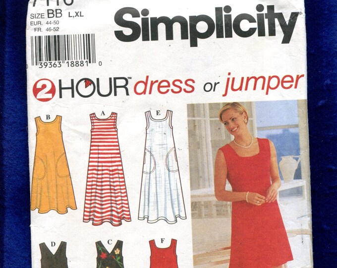 Simplicity 7116 Summer Dresses Pattern Size L..XL UNCUT - Etsy