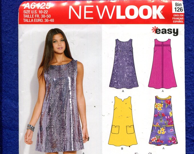 New Look 6125 Summer Time Mod Dresses Pattern Size 10 to 22 UNCUT - Etsy