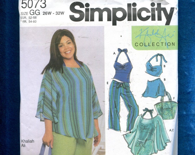 Simplicity 5073 Khaliah Ali Chic Resort Wear Pattern Size 26W to 32W ...