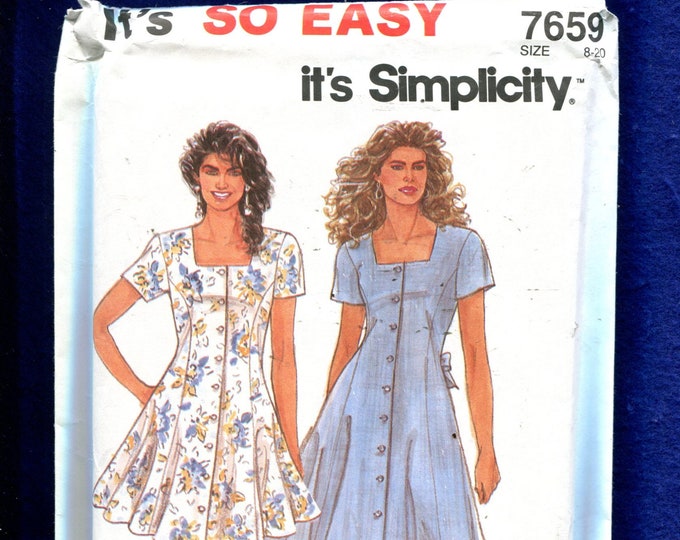 Simplicity 7659 Flared Princess Seam Dress Pattern Size 8 to 20 UNCUT - Etsy