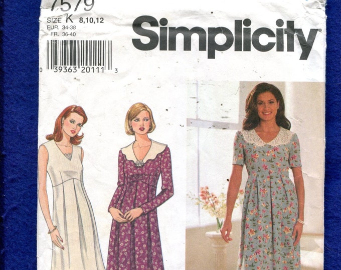 Simplicity 7579 Sweet Modest Dresses Pattern Size 8..10..12 UNCUT - Etsy