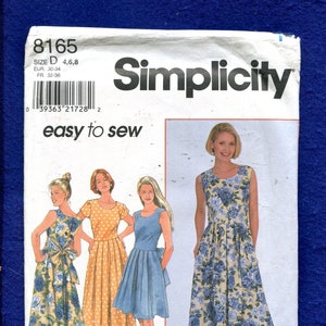 Simplicity 8165 Summer Dresses Pattern Size 4..6..8 UNCUT - Etsy