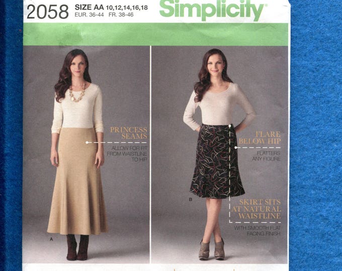 Vogue 8784 Flared & Slim Skirt Wrap Dresses Pattern Size 6 to 14 UNCUT ...