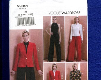 Vogue 8784 Flared & Slim Skirt Wrap Dresses Pattern Size 6 to 14 UNCUT ...