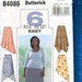 Butterick 4086 High Low Hemline Easy Fitting Skirts Pattern - Etsy
