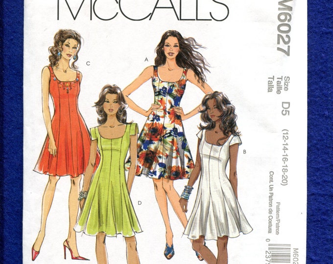 Vogue 8784 Flared & Slim Skirt Wrap Dresses Pattern Size 6 to 14 UNCUT ...