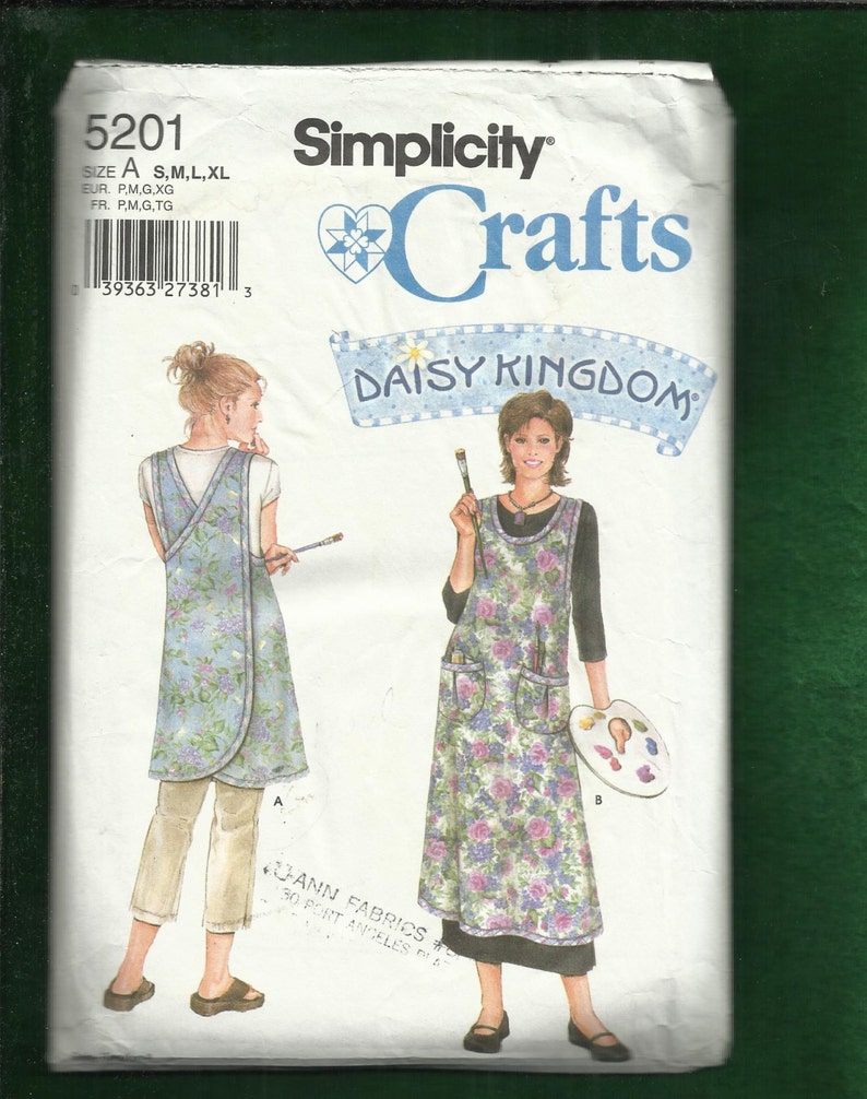 Simplicity 5201 Daisy Kingdom Artist Smock or Jumper Sizes S-XL - Etsy