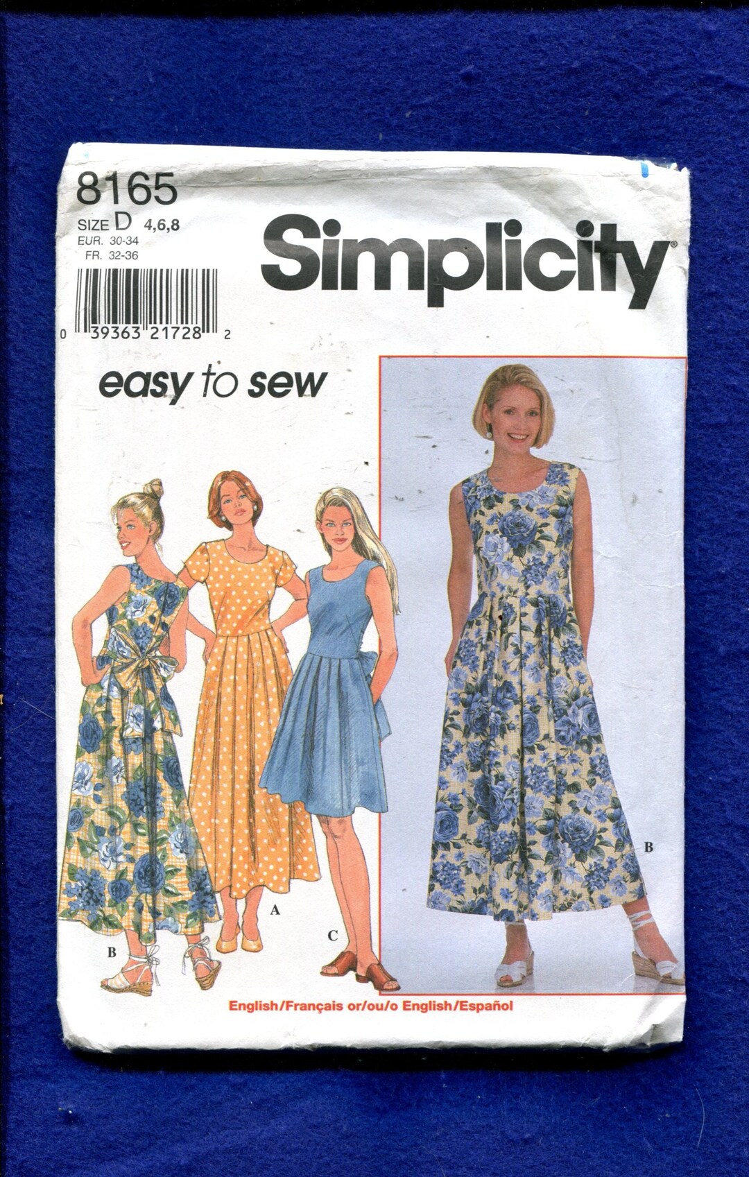 Simplicity 8165 Summer Dresses Pattern Size 4..6..8 UNCUT - Etsy