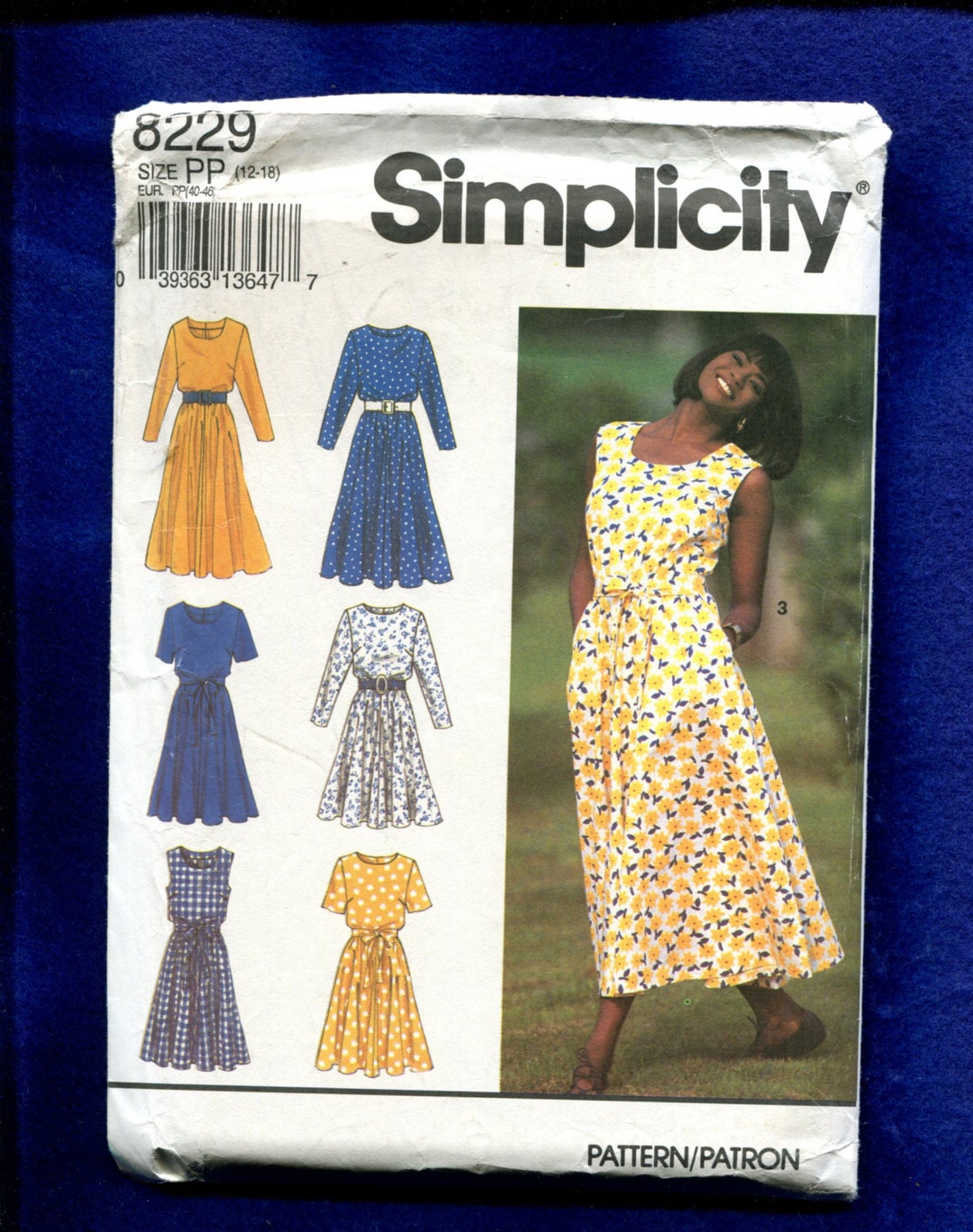 Simplicity 8229 Easy Fitting Summer Time Dresses With Flared Skirt Size ...