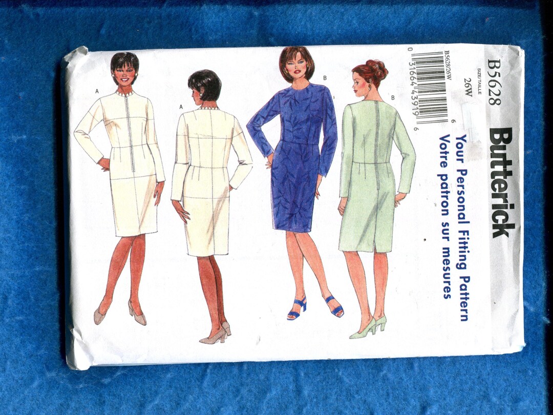 Butterick 5628 Shirtwaist Fitting Shell Pattern Size 26W UNCUT - Etsy