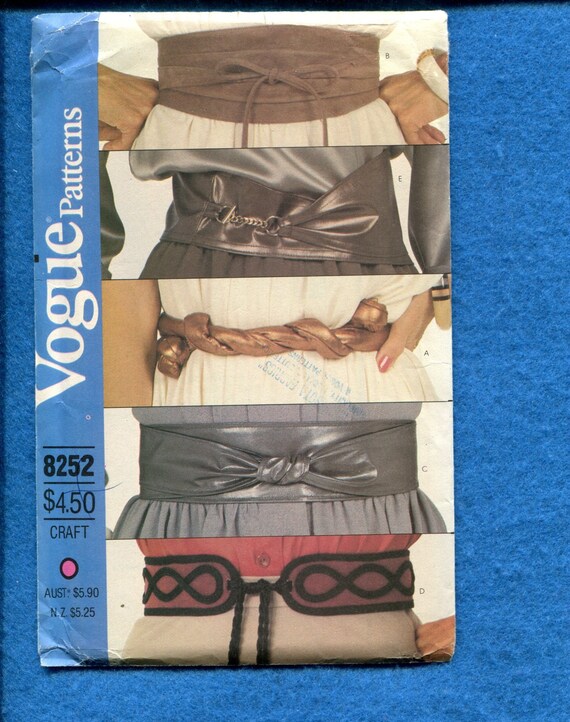 1980er Vogue 8252 Boho Chic Gürtel & Schärpe Muster UNCUT - Etsy.de