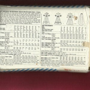 1982 Simplicity 5724 Deep Funnel Neckline Puff Bishop Sleeve Wedding ...