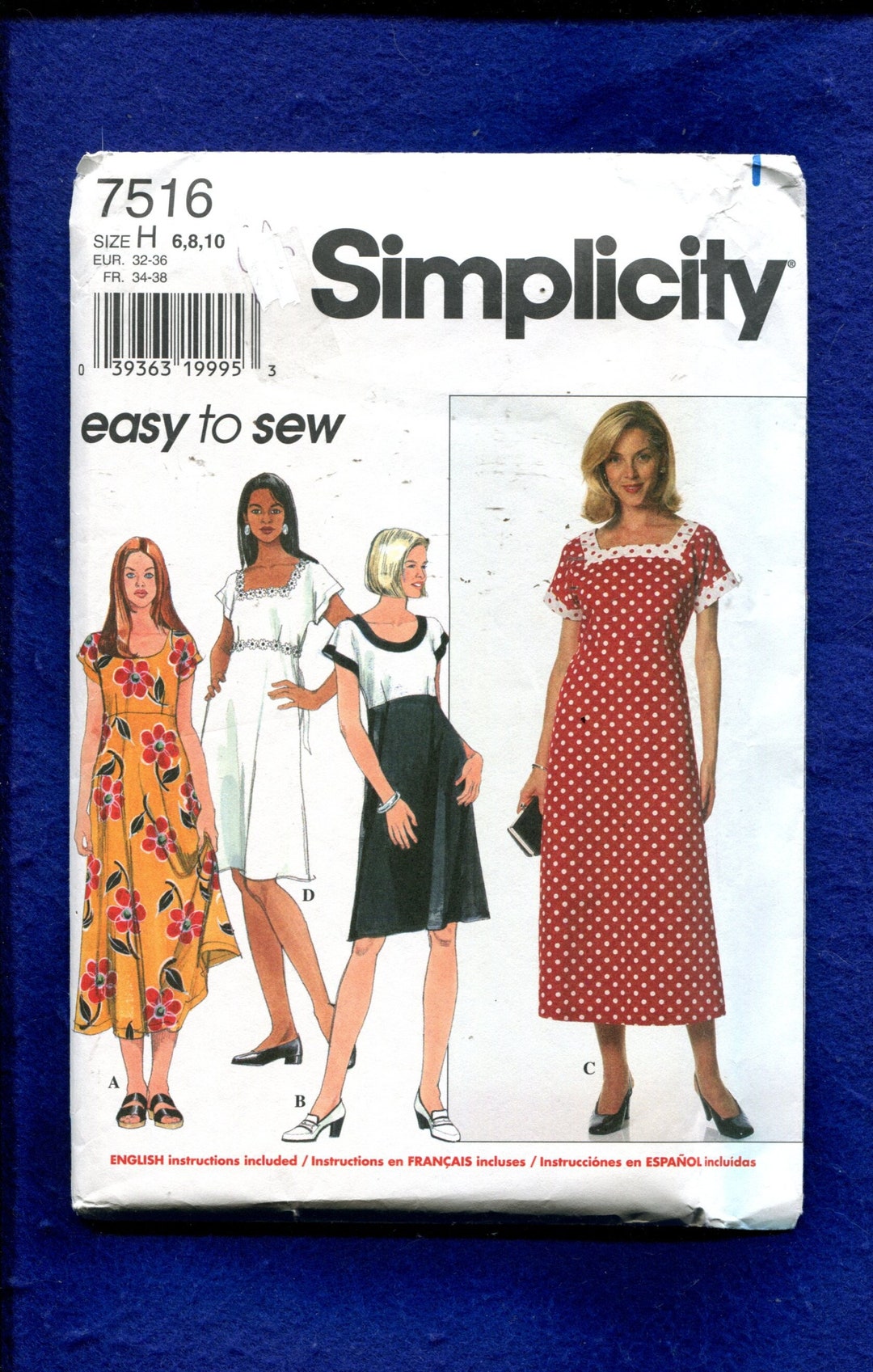Simplicity 7516 Afternoon Tea Dresses Pattern Size 6..8..10 UNCUT - Etsy