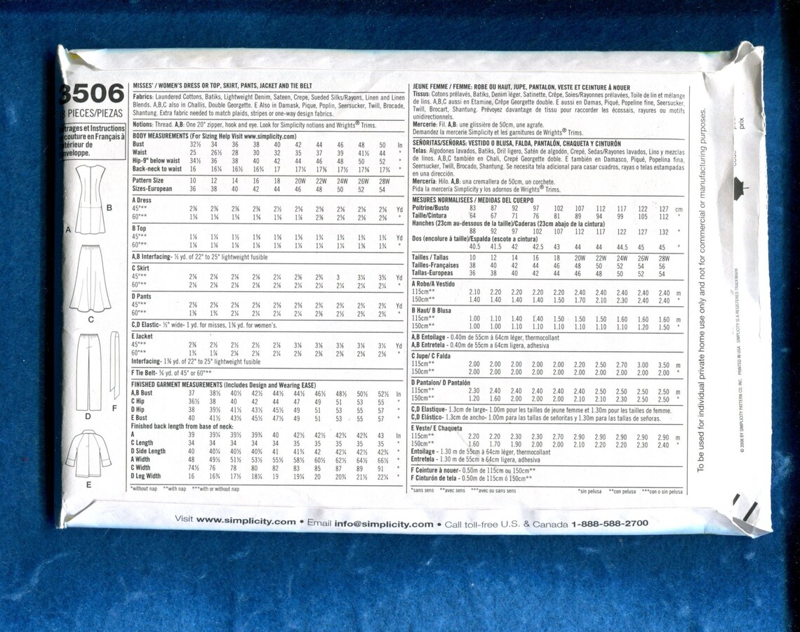 Simplicity 3506 Easy Fitting Sportswear V Neck Dress Flared Skirt ...