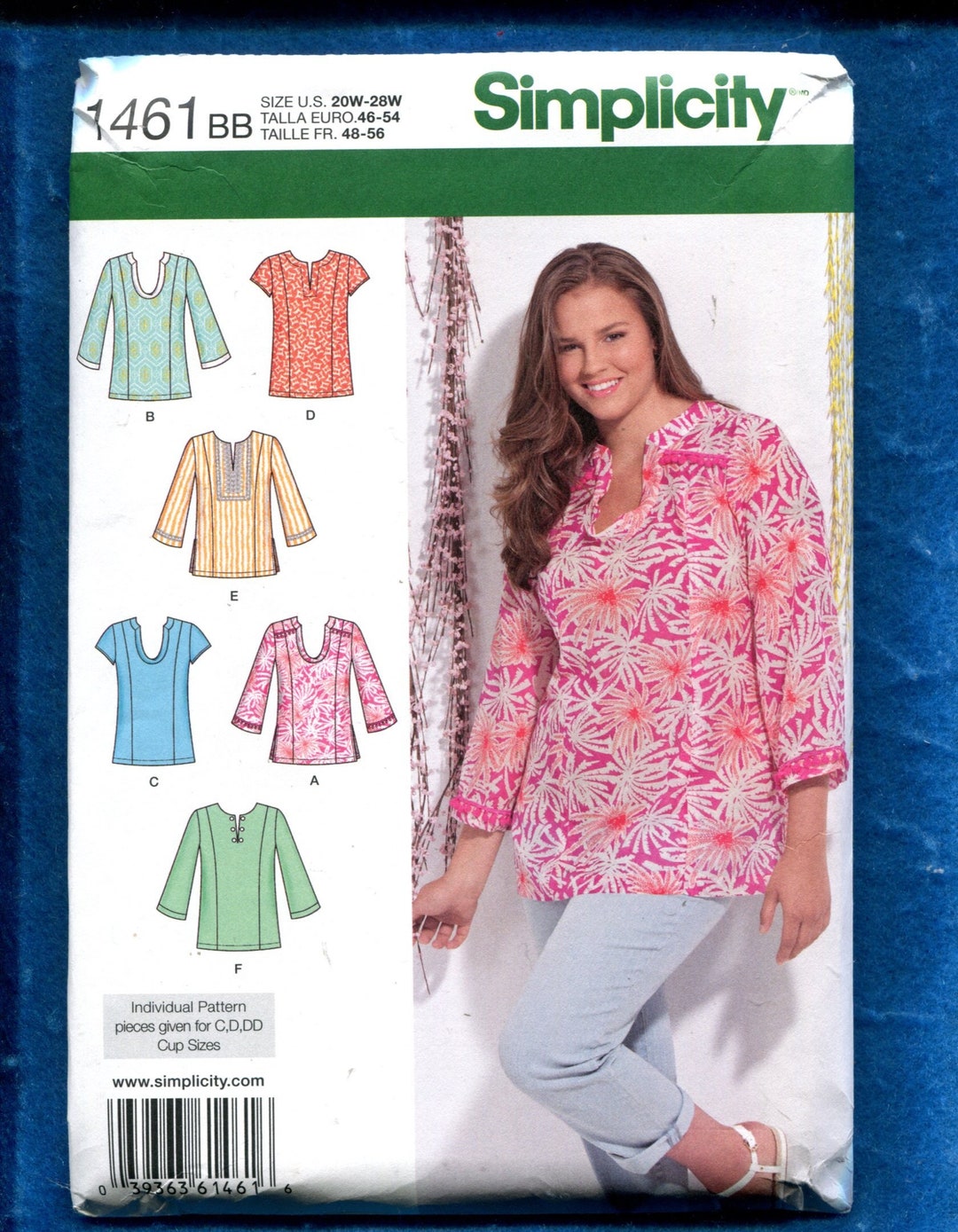 Simplicity 1461 Caftan Style Tops Pattern Size 20W TO 28W UNCUT - Etsy
