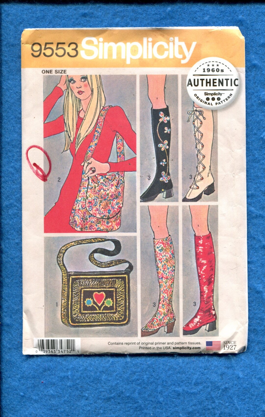 Simplicity 9553 Retro Spats & Tote Bags Pattern UNCUT - Etsy