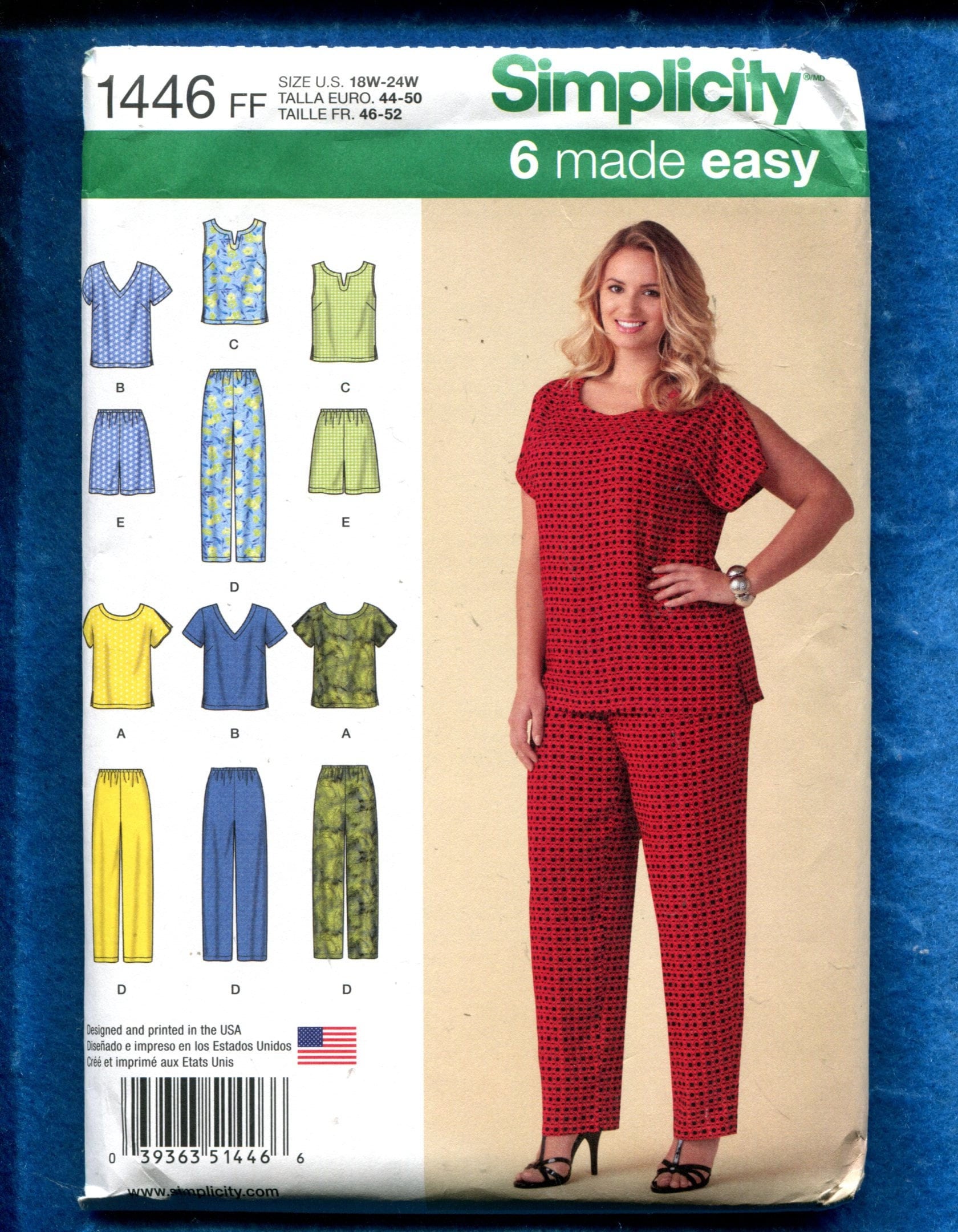 Simplicity 1446 Easy Fitting Resort Wear Pattern Size 18W to - Etsy
