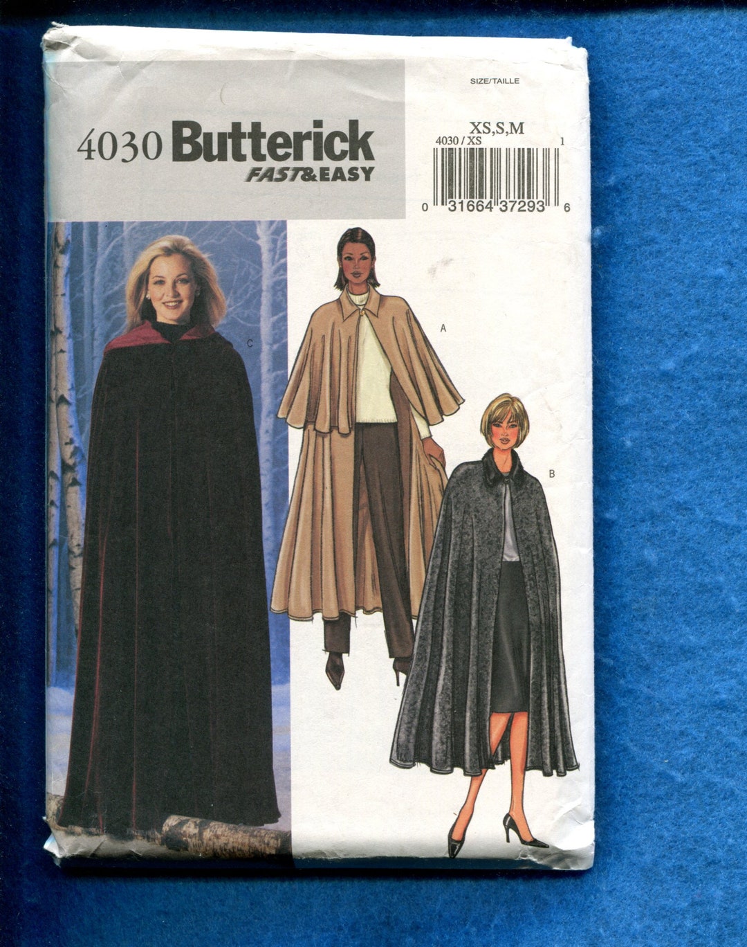 Butterick 4030 Dramatic Capes Pattern Size XS..S..M - Etsy