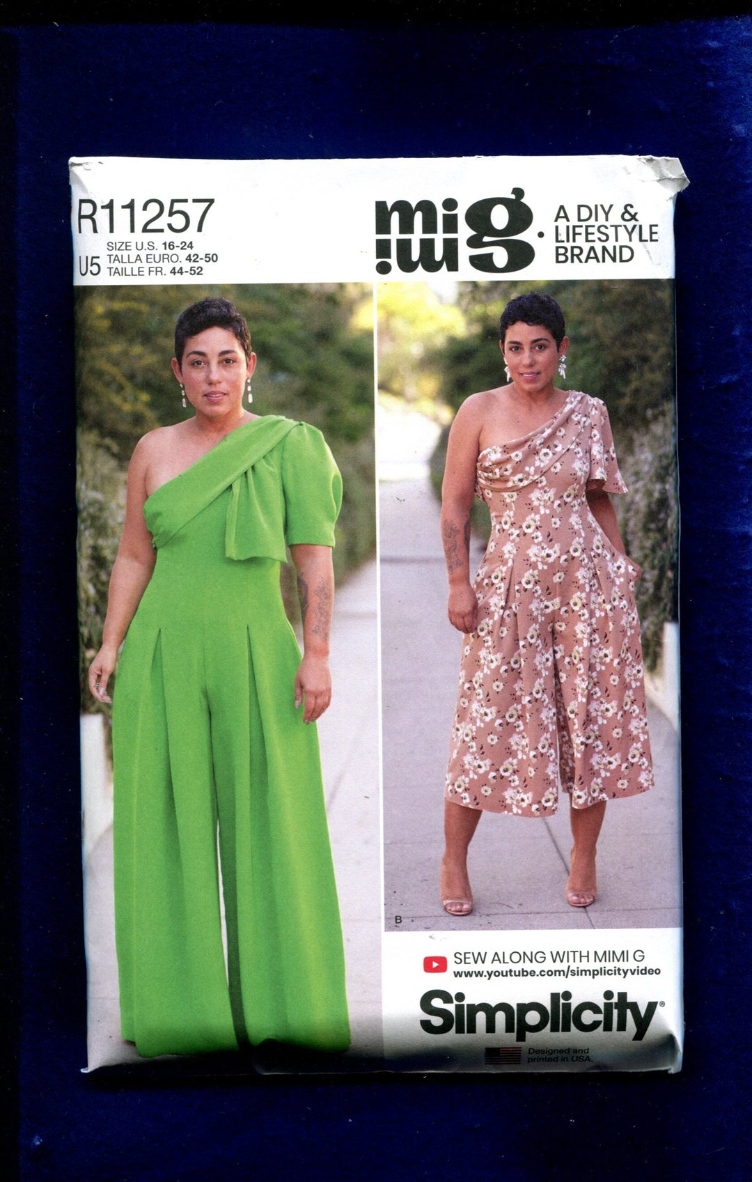 Simplicity 11257 Mimi G Style One Shoulder Hostess Jumpsuit or Romper ...