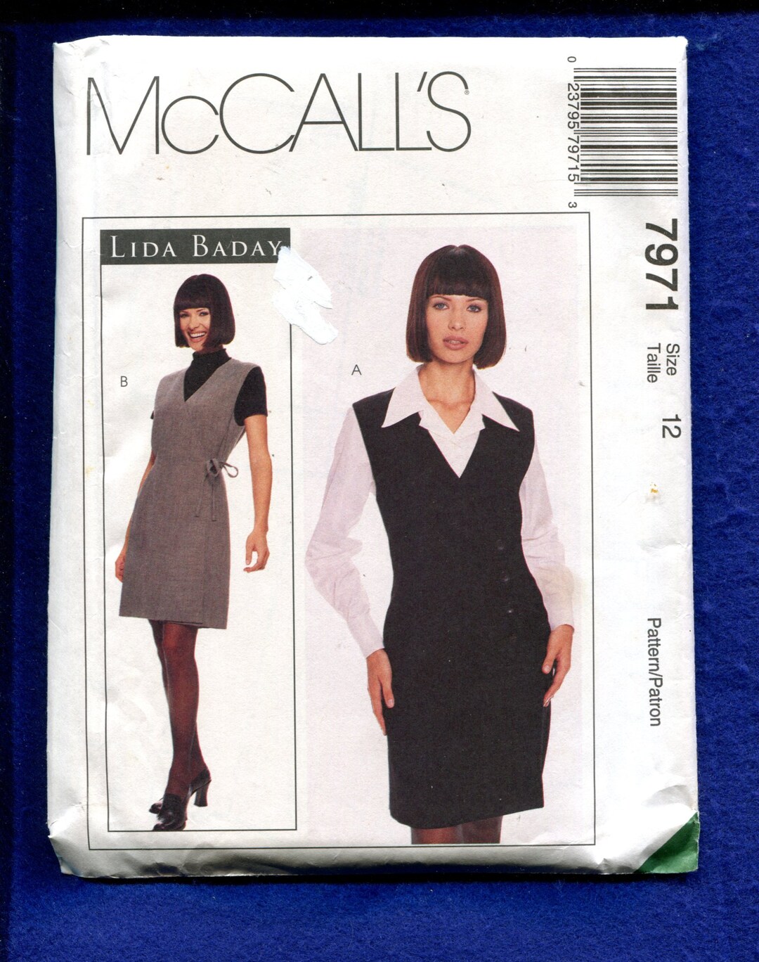Mccalls 8943 Designer Lida Baday Wrap Front Jumper With Princess Seams ...