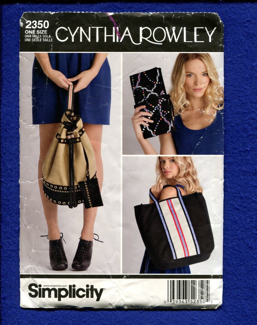 Simplicity 2350 Designer Cynthia Rowley Downtown Chic Purses Pattern ...