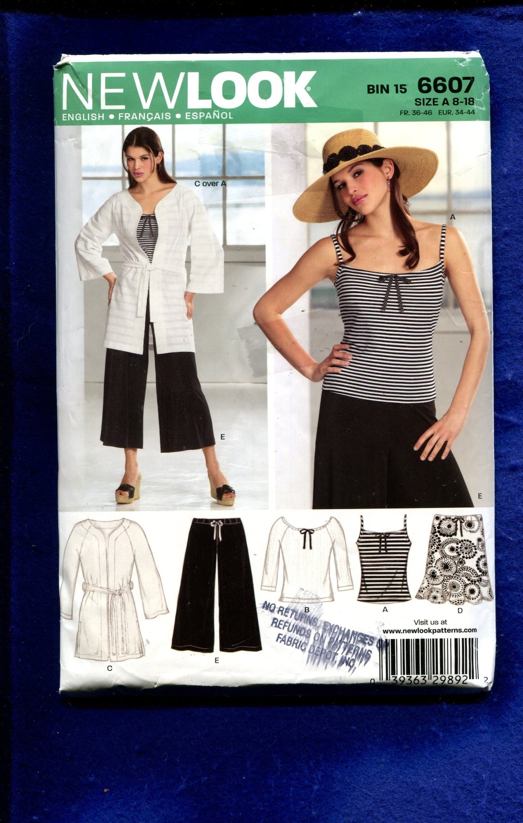 New Look 6607 Uptown Chic After Yoga Wardrobe Pattern Size 8 to 18 ...