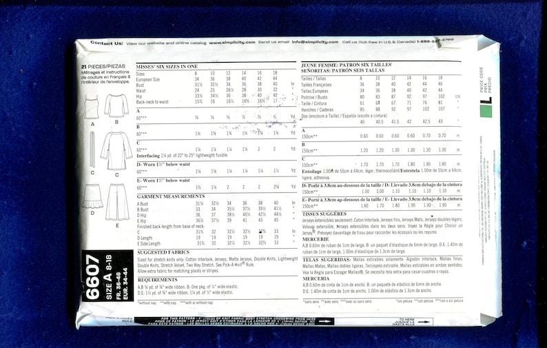 New Look 6607 Uptown Chic After Yoga Wardrobe Pattern Size 8 to 18 ...