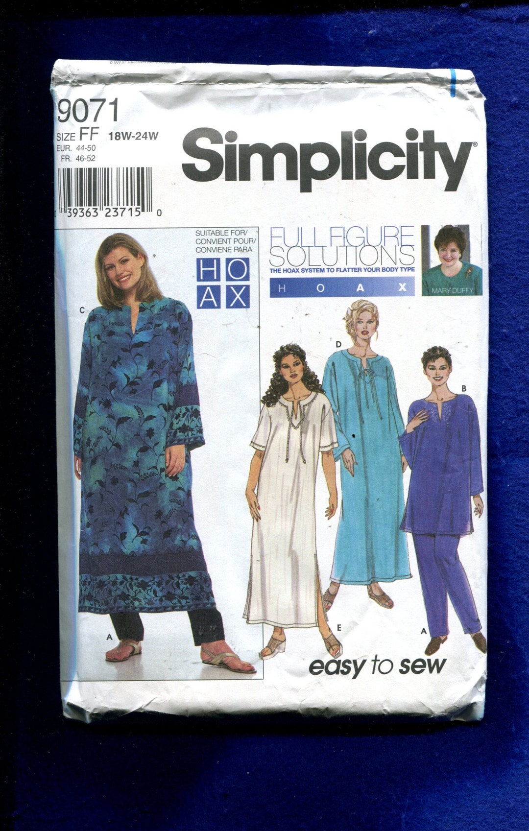 Simplicity 9071 Classic Caftans Pattern Size 18W to 24W UNCUT - Etsy