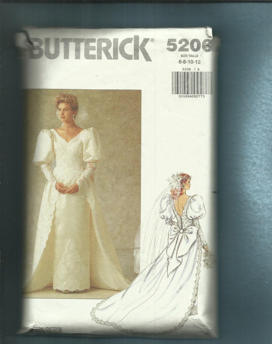 Butterick 5206 Victorian Era Inspired Wedding Gown With Bishop Sleeves ...