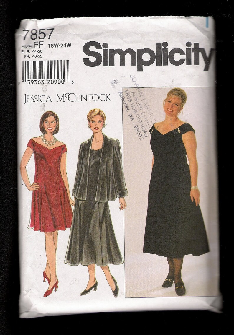 Simplicity Pattern 7857 Jessica McClintock Designer Evening | Etsy