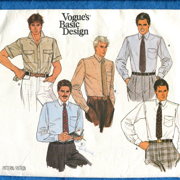 Vogue Mens Pattern - Etsy