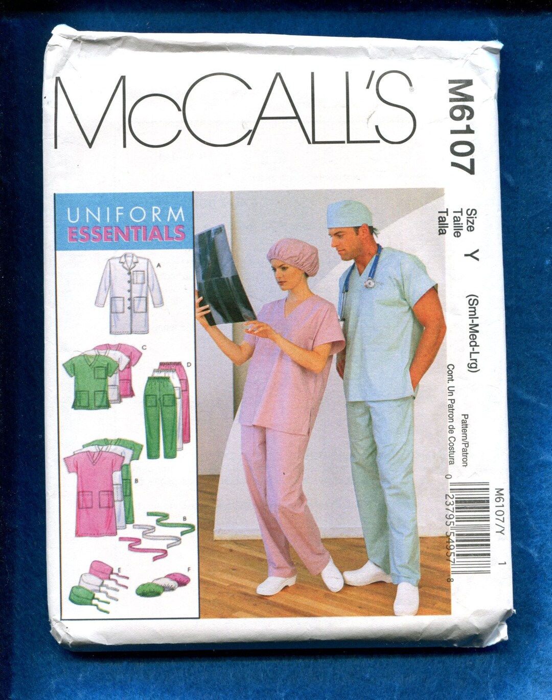 Mccall's 6107 Medical or Dental Scrubs Pattern Size S..M..L UNCUT - Etsy