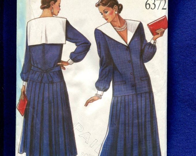 New Look 6372 Modernized Turn of the Century Drop Waist Sailor Collar ...