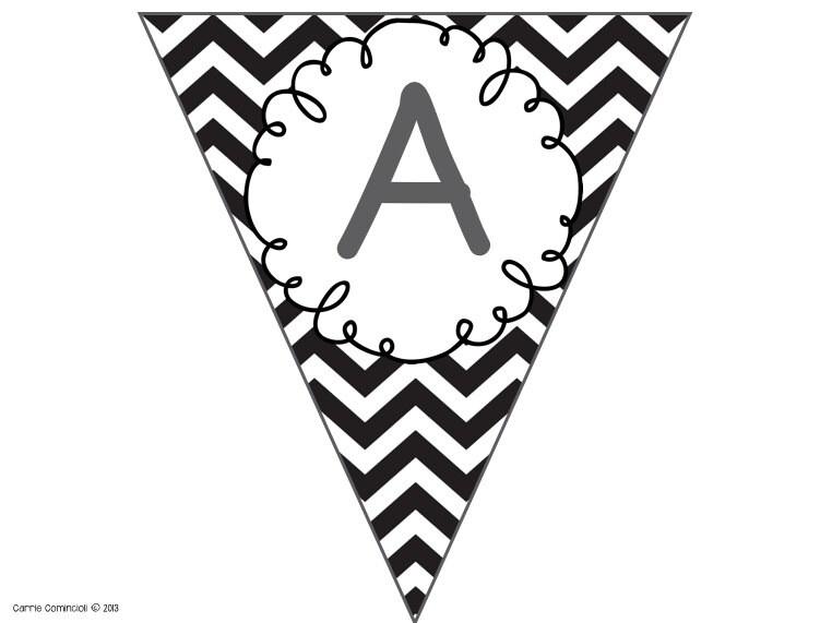 Alphabet and Number Bunting in Red, Gray, Black, Brown, and Gold ...
