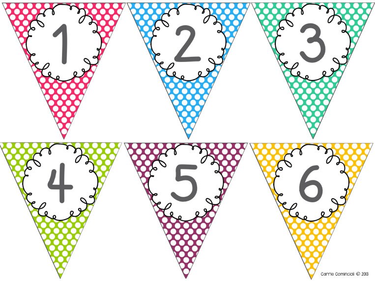Bright and Bold Polka Dot Alphabet and Number Bunting - Etsy