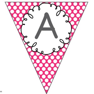 Bright and Bold Polka Dot Alphabet and Number Bunting - Etsy