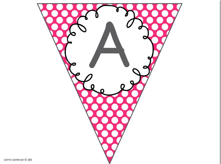 Bright and Bold Polka Dot Alphabet and Number Bunting - Etsy