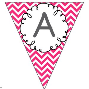 Bright and Bold Chevron Alphabet and Number Bunting - Etsy