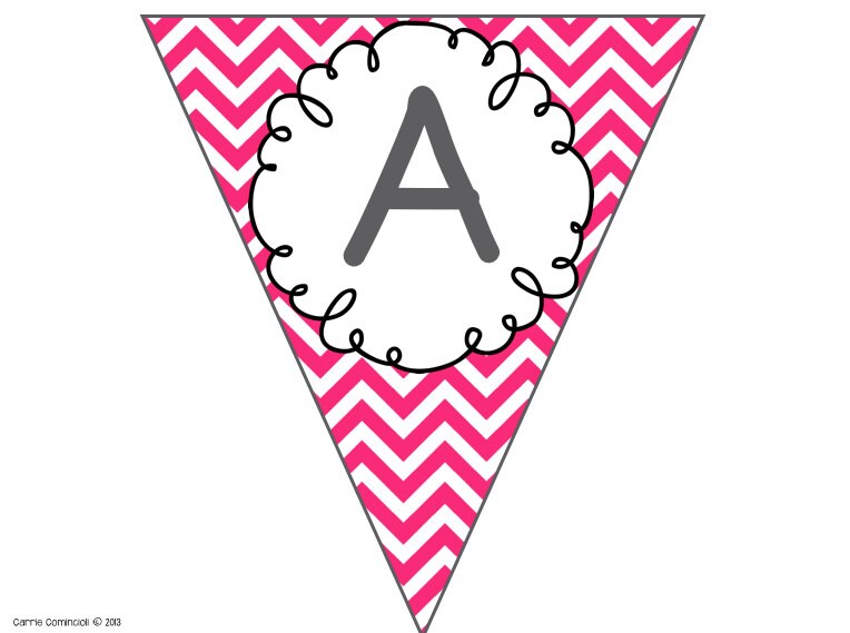 Bright and Bold Chevron Alphabet and Number Bunting - Etsy
