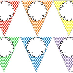 Primary Color Polka Dot Alphabet and Number Bunting - Etsy