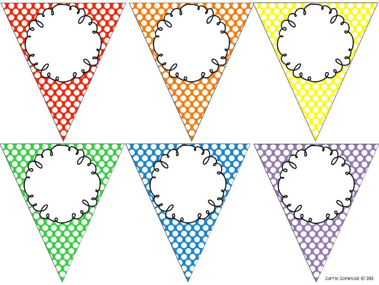 Primary Color Polka Dot Alphabet and Number Bunting - Etsy