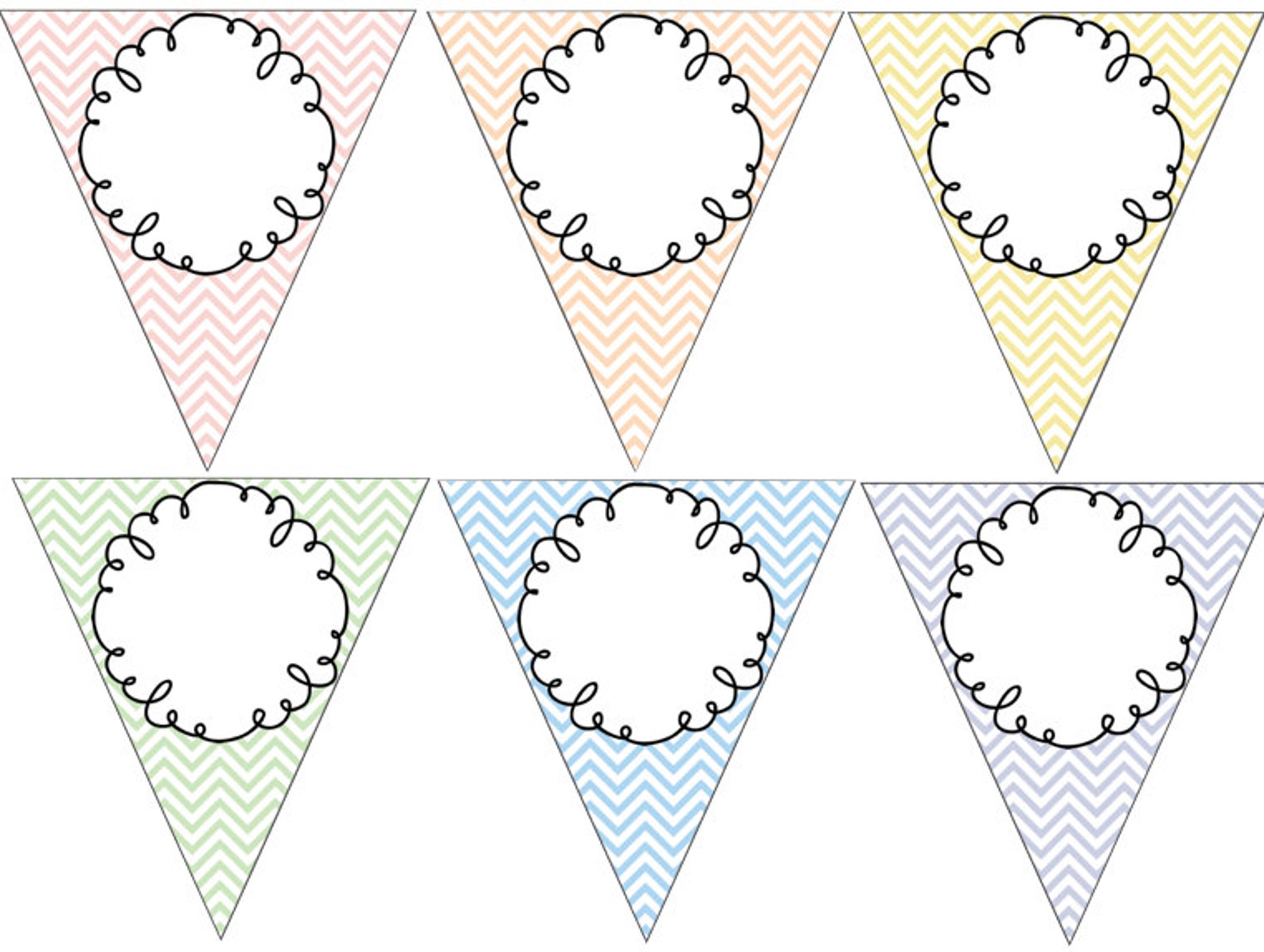Pastel Chevron Alphabet and Number Bunting - Etsy