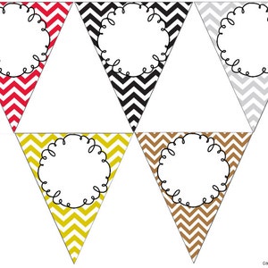 Alphabet and Number Bunting in Red, Gray, Black, Brown, and Gold ...