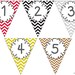 Alphabet and Number Bunting in Red Gray Black Brown and - Etsy