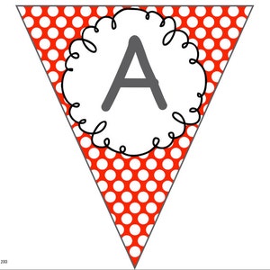 Primary Color Polka Dot Alphabet and Number Bunting - Etsy