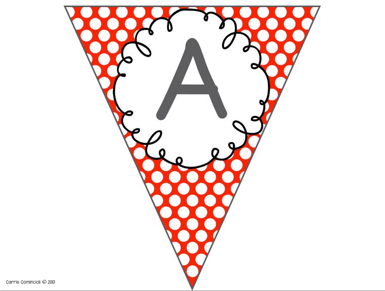 Primary Color Polka Dot Alphabet and Number Bunting - Etsy