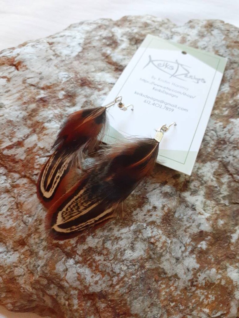 Pheasant Feathers Earrings Bohemian Fashion Feather Earrings - Etsy