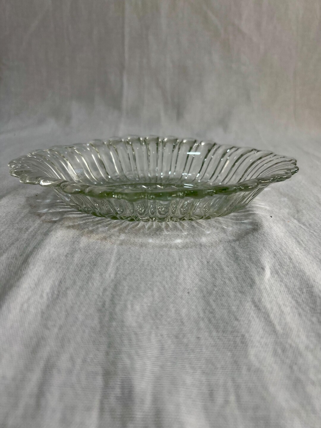 Vintage Oval Serving Candy Nut Relish Dish Beveled Scalloped Edge 7" - Etsy